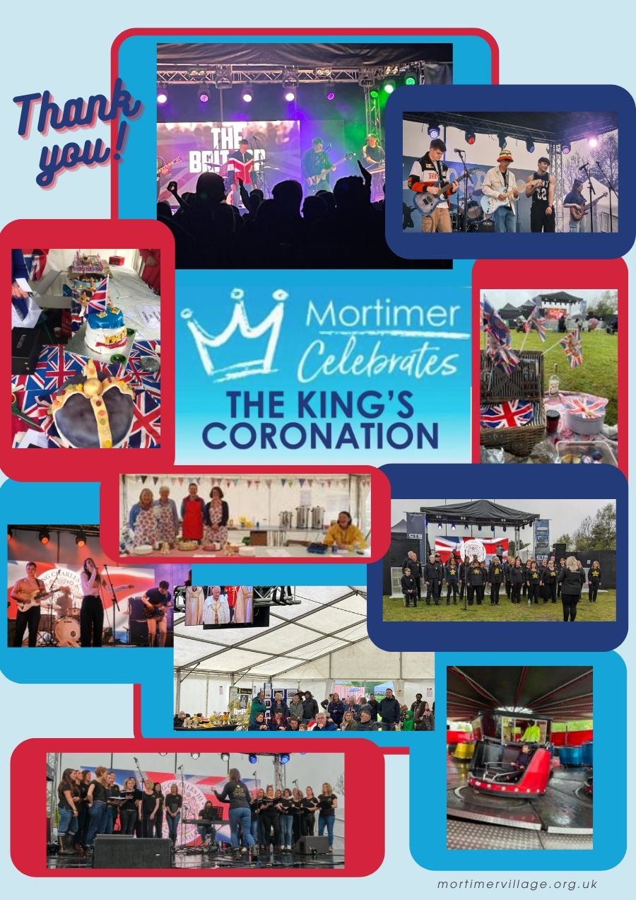 Coronation event montage | Mortimer Village Partnership
